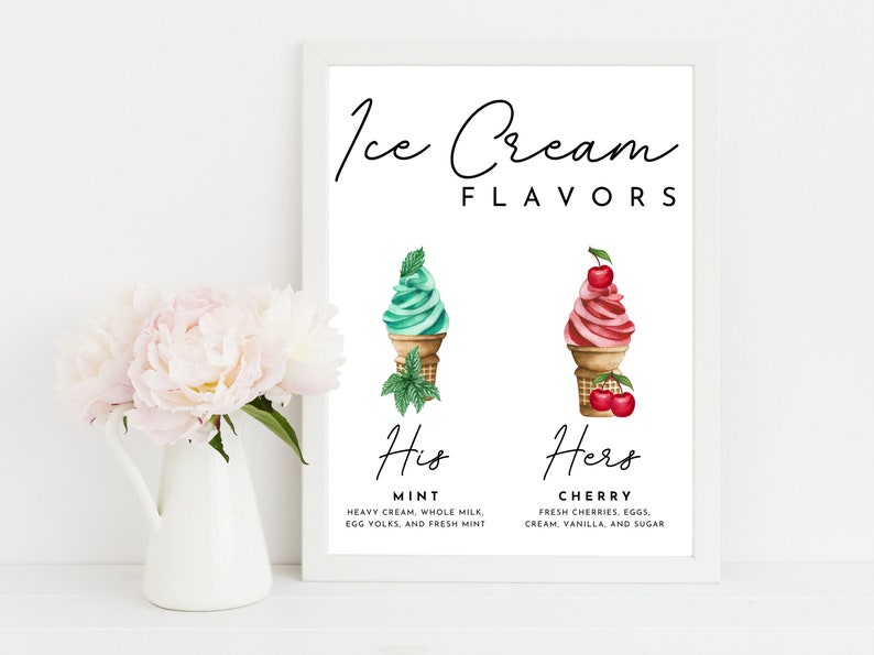 Ice Cream Sign Template customizable Ice Cream Wedding Sign - Etsy