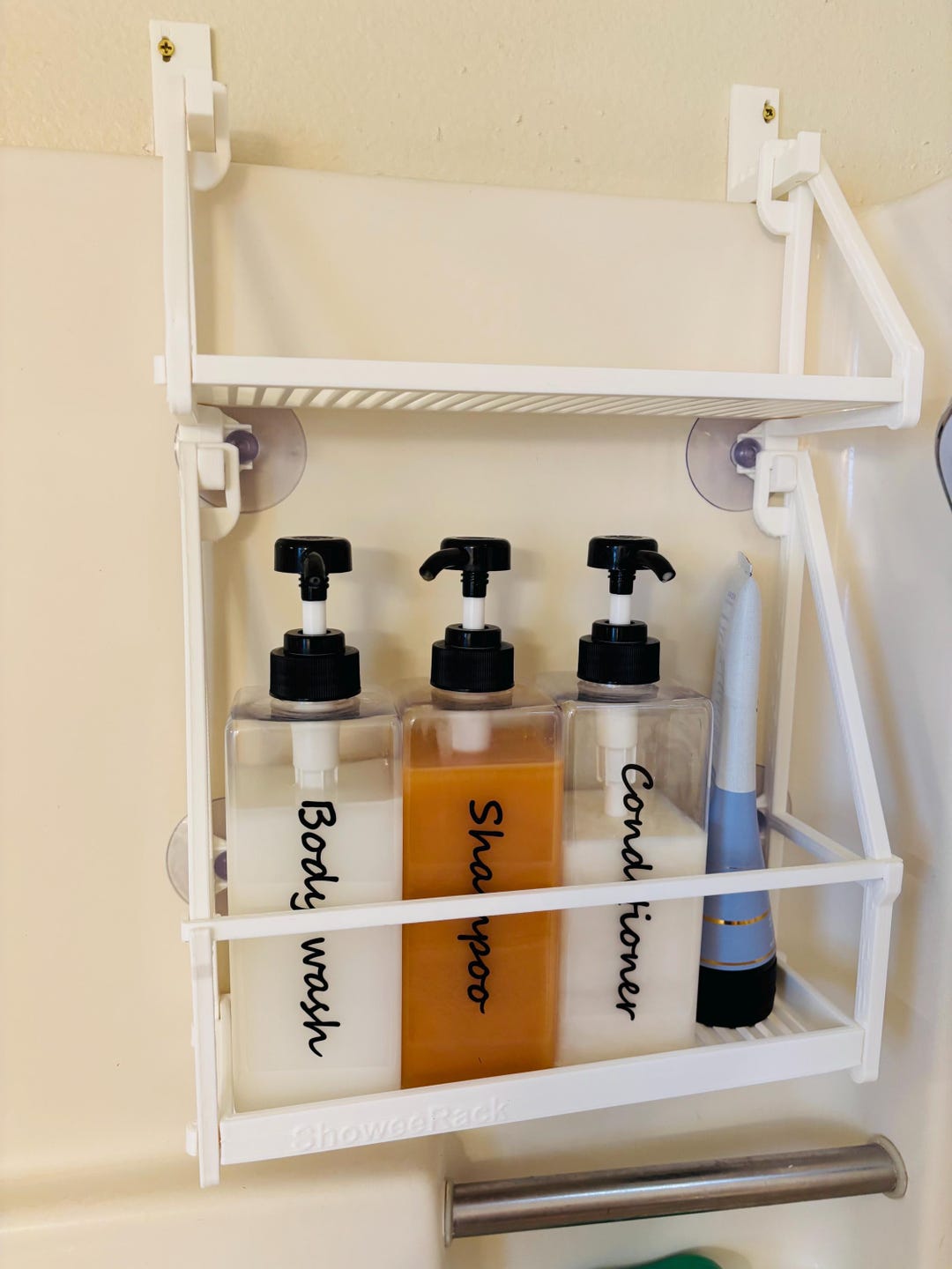 SHOWEE RACK - Shower Rack Securely Mounted on the Drywall Above the ...