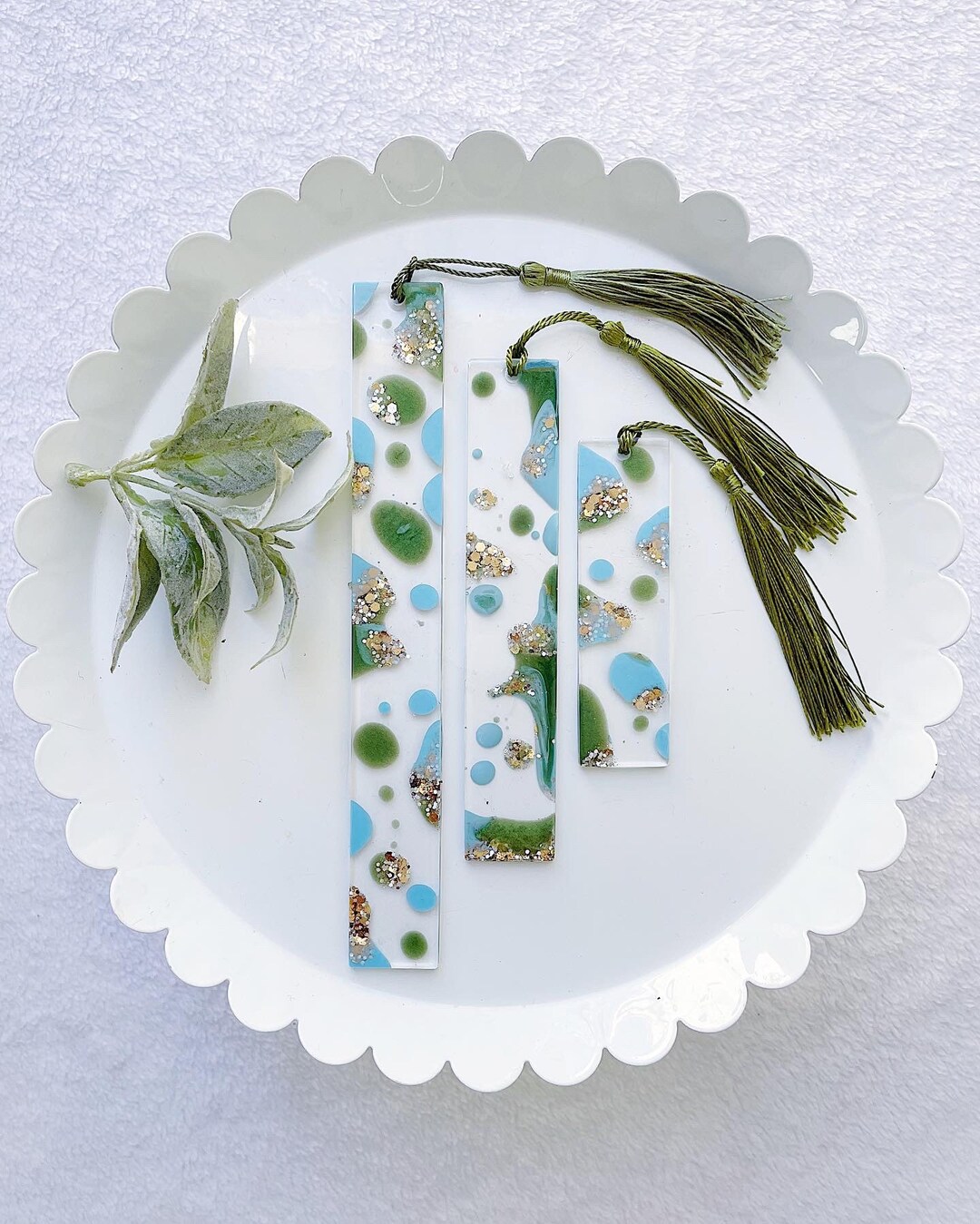 Blue & Green Lava Lamp Epoxy Resin Bookmarks - Etsy