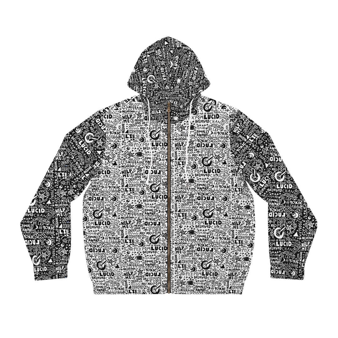 Boywithuke BW Pattern Men's Full-zip Hoodie AOP - Etsy