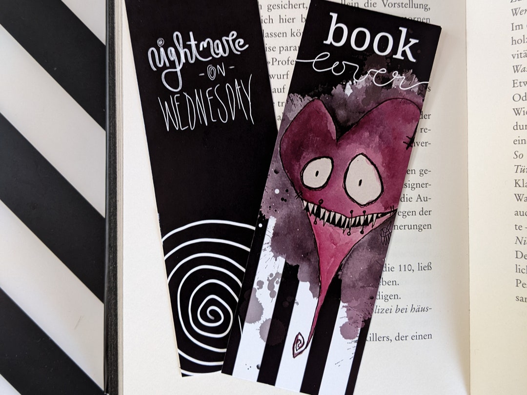 Bookmark fred Stripes Nightmare on Wednesday, Tim Burton Style, Black ...