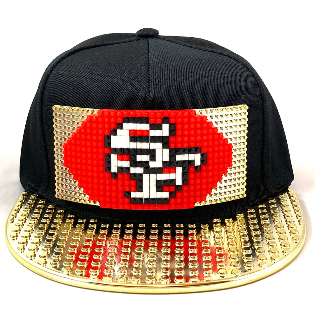 Custom San Francisco SF Snapback Brick Hat red & Gold - Etsy