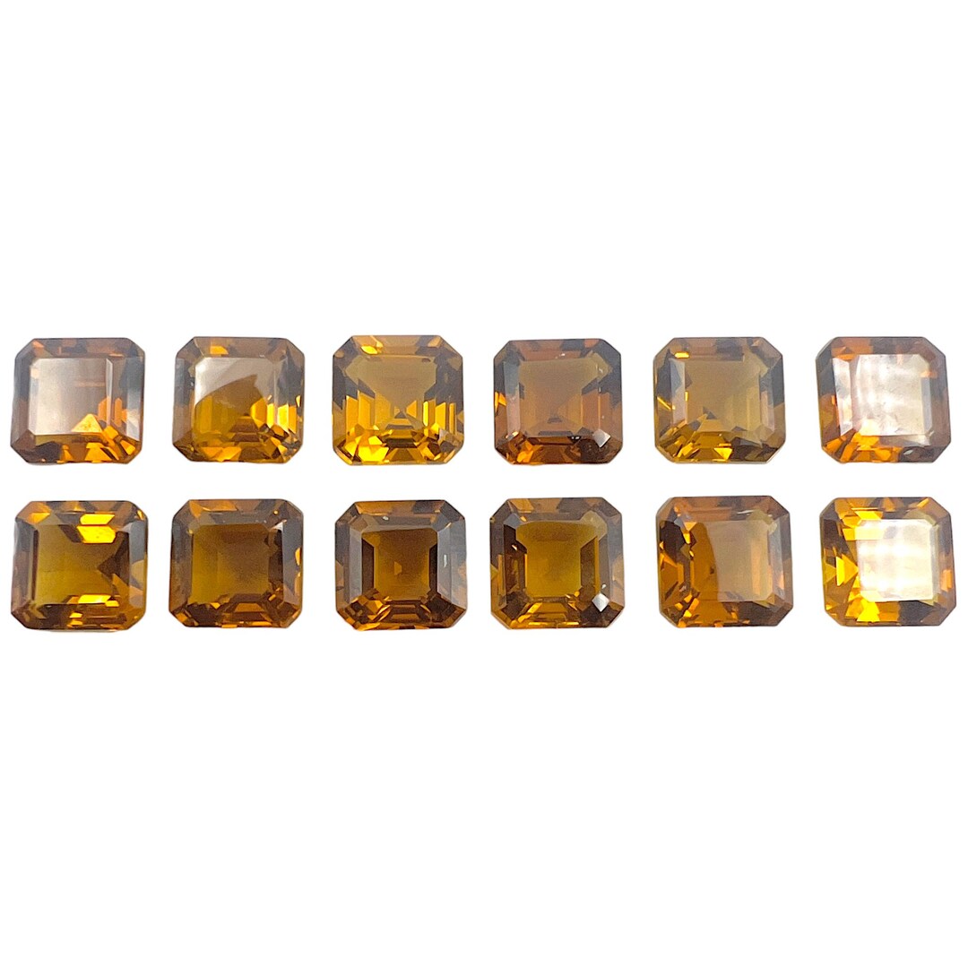 Natural Cognac Quartz Octagon Shape Asscher Cut Gemstone, Cognac Quartz ...