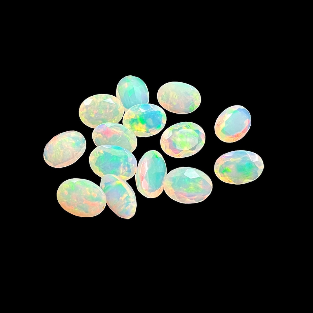 Ethiopian Opal Oval Shape Brilliant Cut Gemstone, Natural Fire Play ...