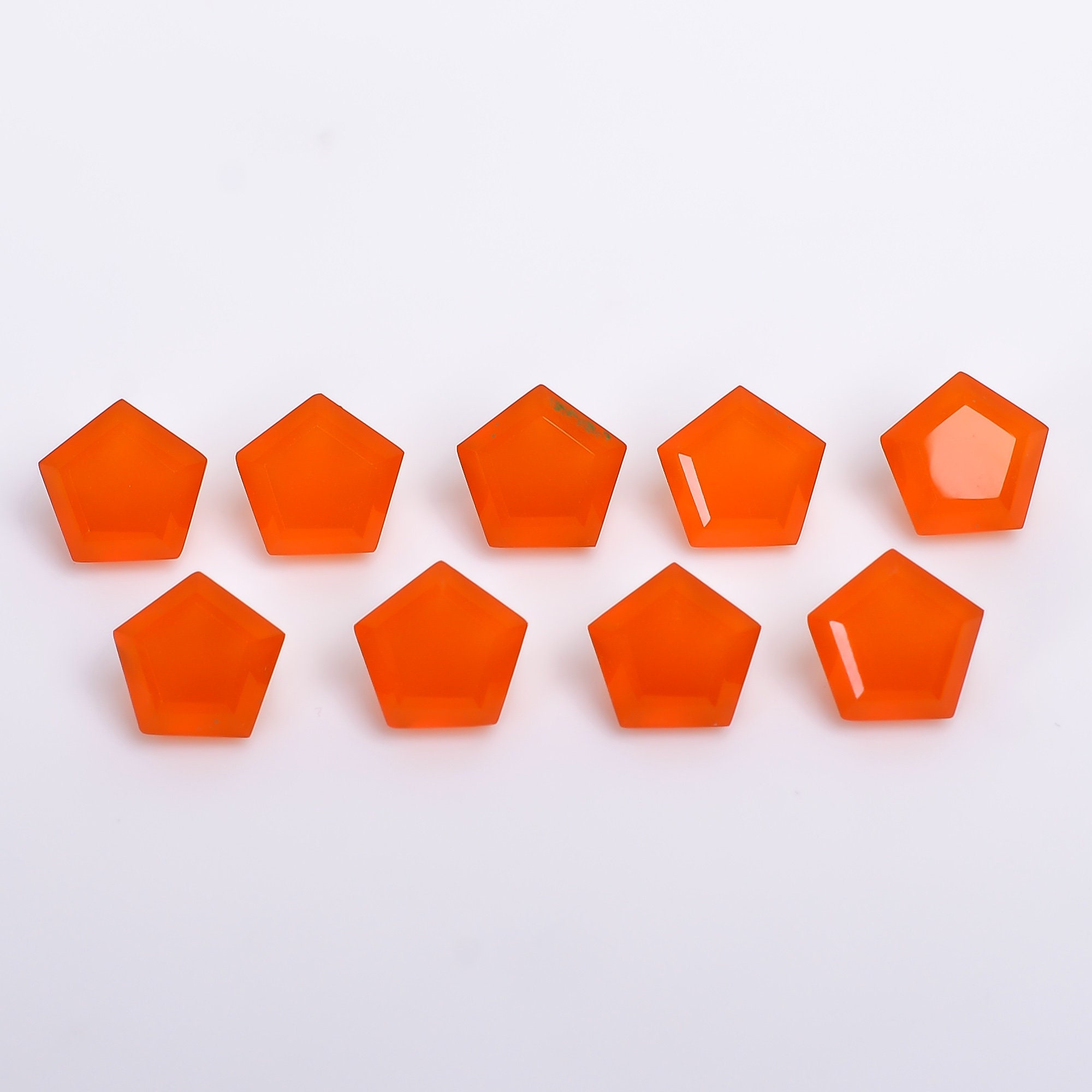 Carnelian Pentagon Shape Gemstone, Natural Carnelian Faceted Gemstone ...