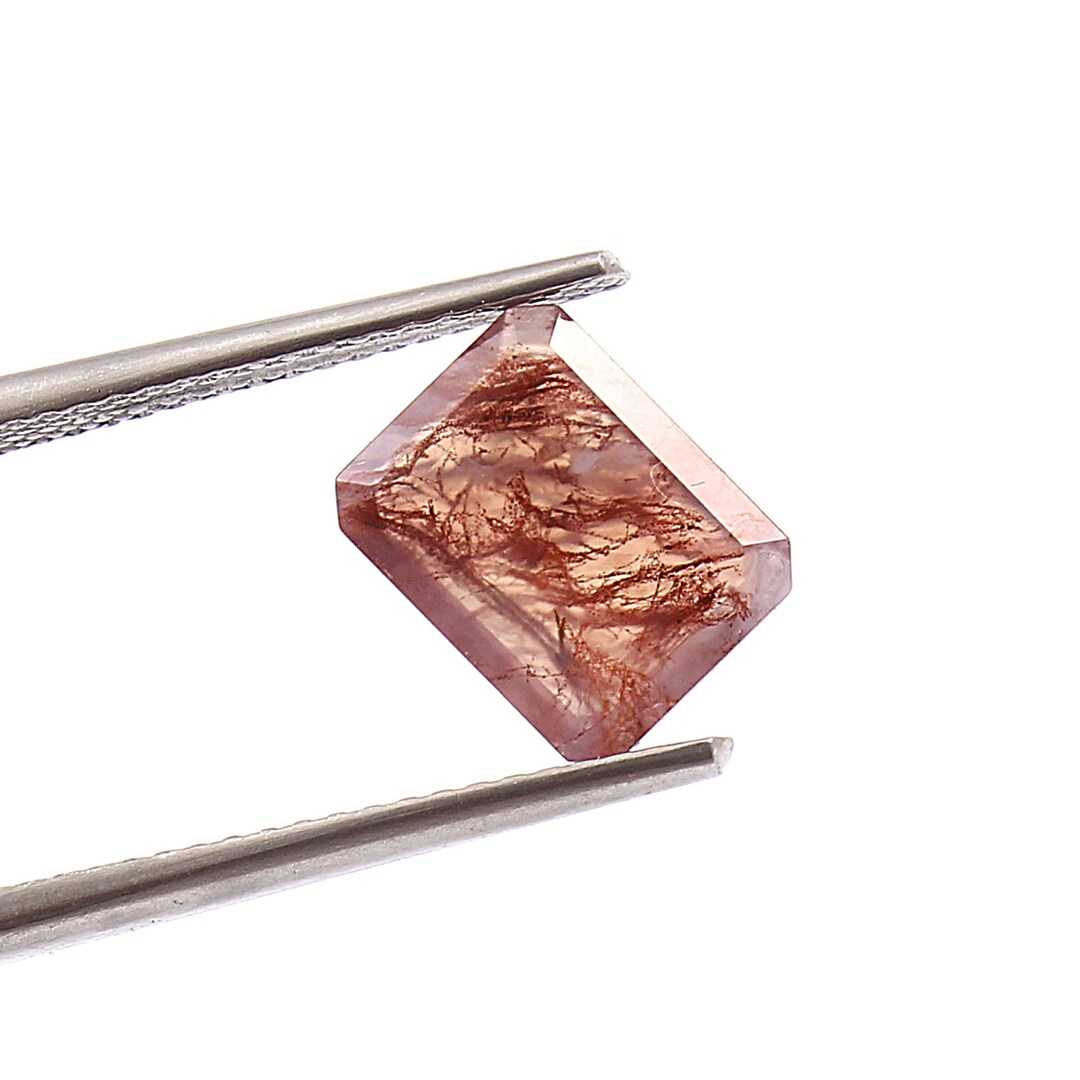 Red Moss Agate Octagon Step Cut Gemstone Blood Shot Moss - Etsy