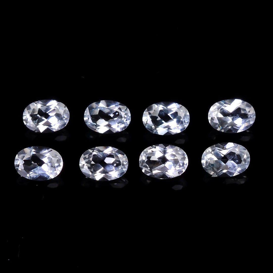 Clear Quartz Oval Shape Brilliant Cut Gemstone, Natural Crystal Quartz ...