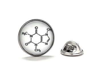 Caffeine Molecule Lapel Pin - Etsy