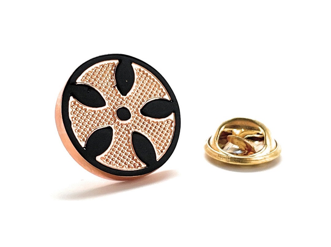 Rose Gold Sand Dollar Pin Black Enamel Pin Sea Cookie Pin Snapper ...