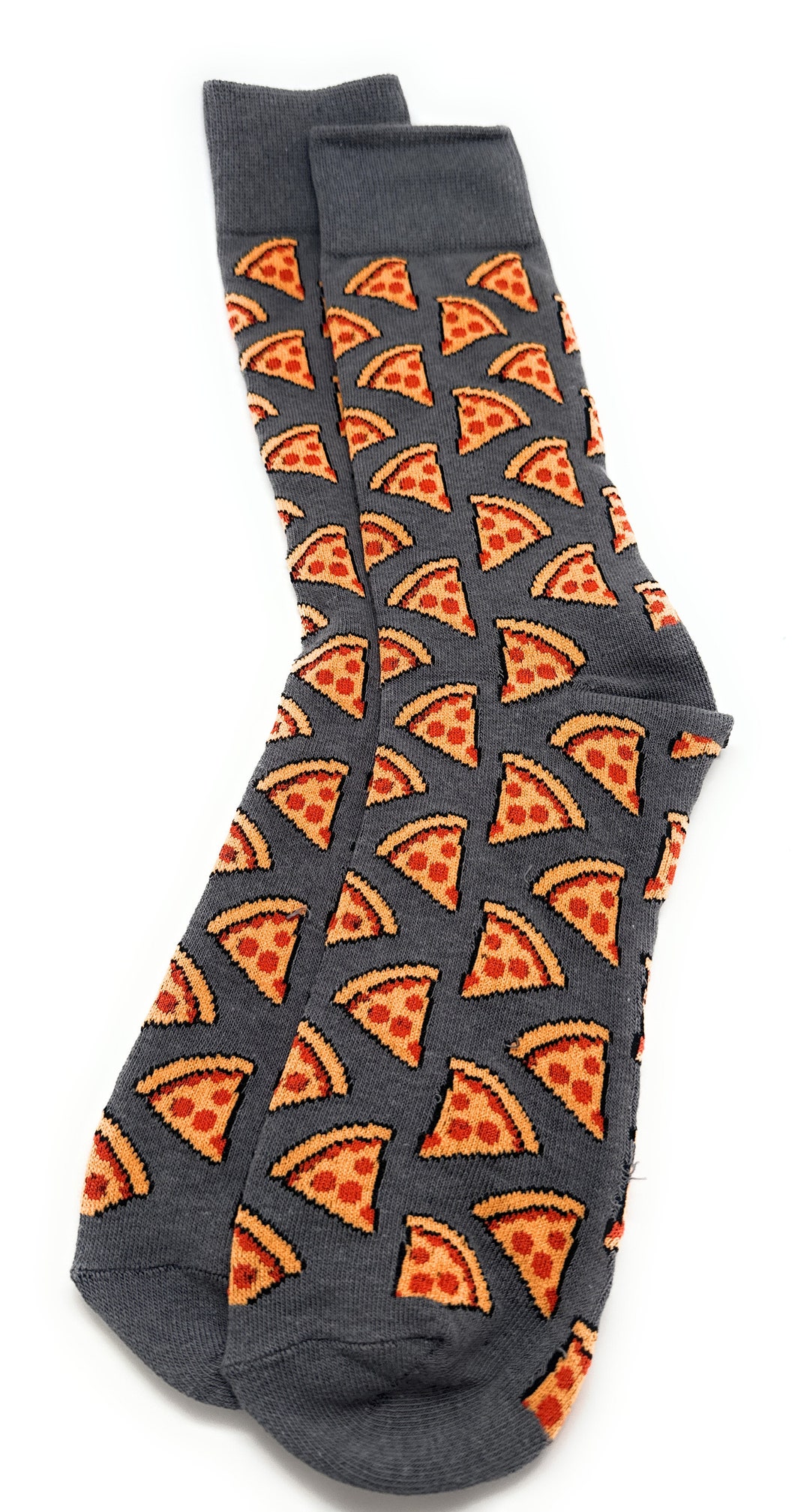 Gray Pepperoni Pizza Novelty Sock Funny Socks Pizza Lover Gifts Cool ...