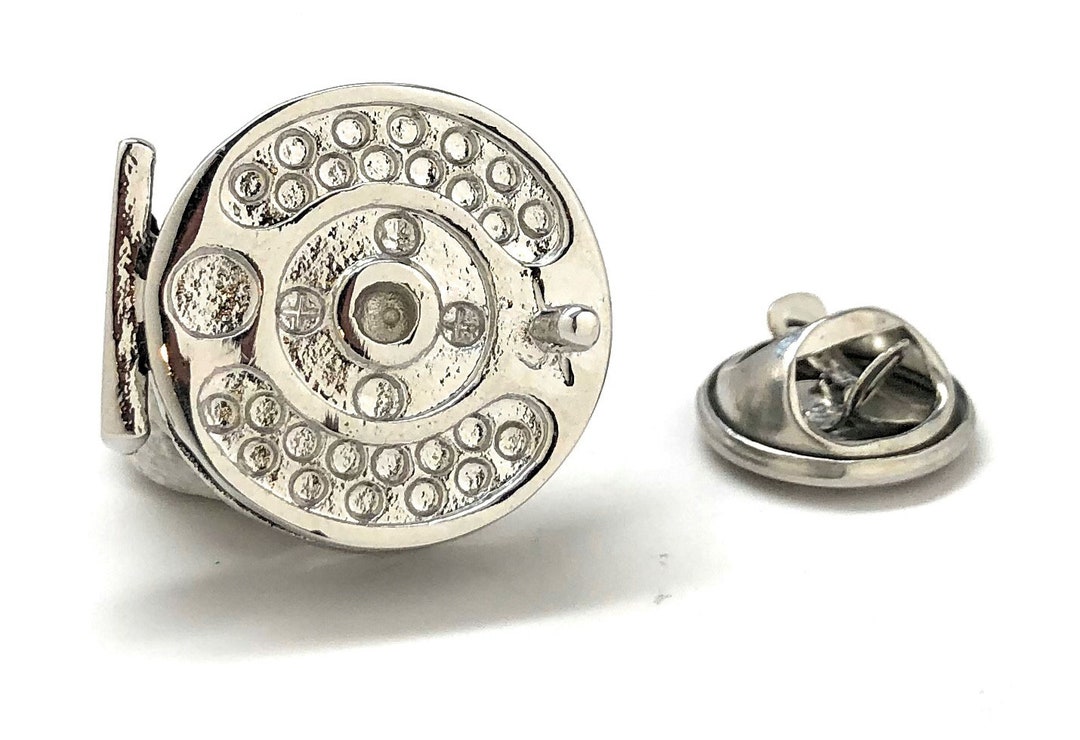 Fly Fishing Reel Pin Fish Trout River Fishing Enamel Pin Gift - Etsy