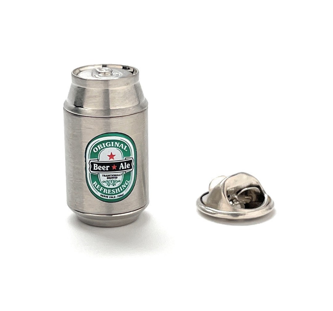 Bierdose Pin Fun Silber Bierdose Emaille Pin 3D Design Backpack Pin ...