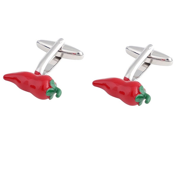 Red Cufflinks - Etsy