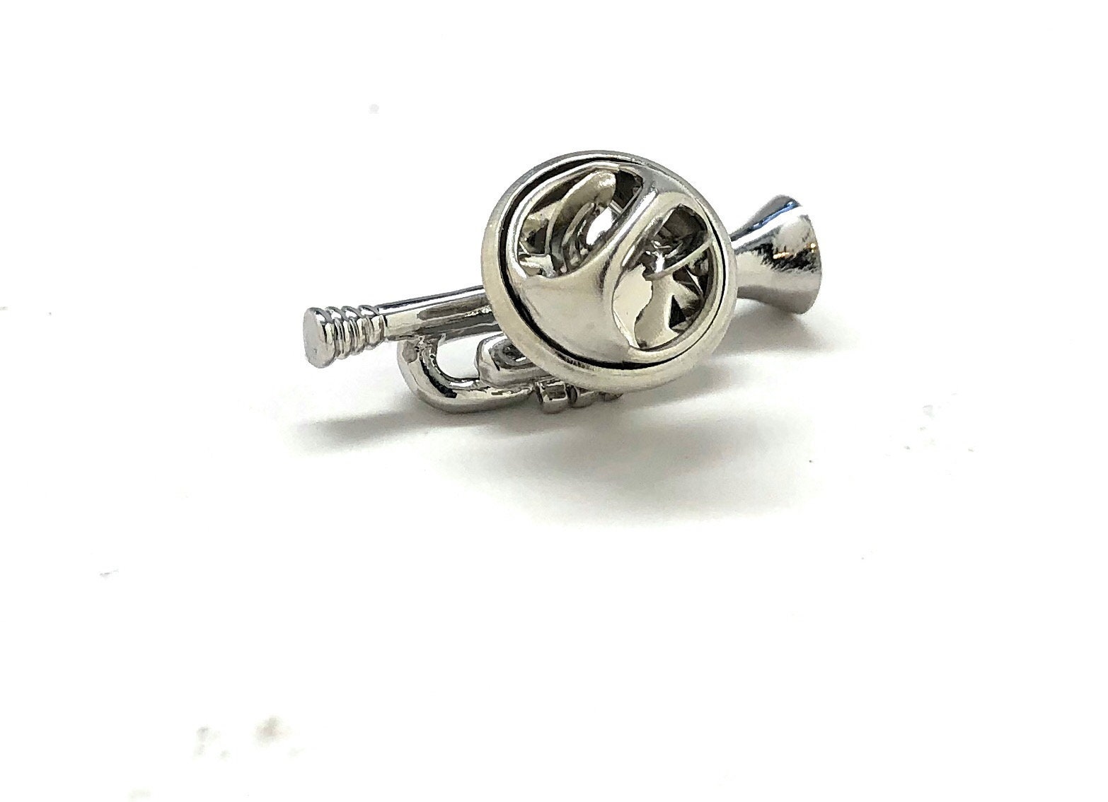 Silver Trumpet Pin Jazz Band Lapel Pin Tie Tack | Etsy