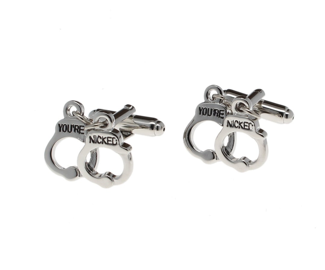 Nicked Handcuffs Cufflinks Police Officer Gift Detective Gift - Etsy