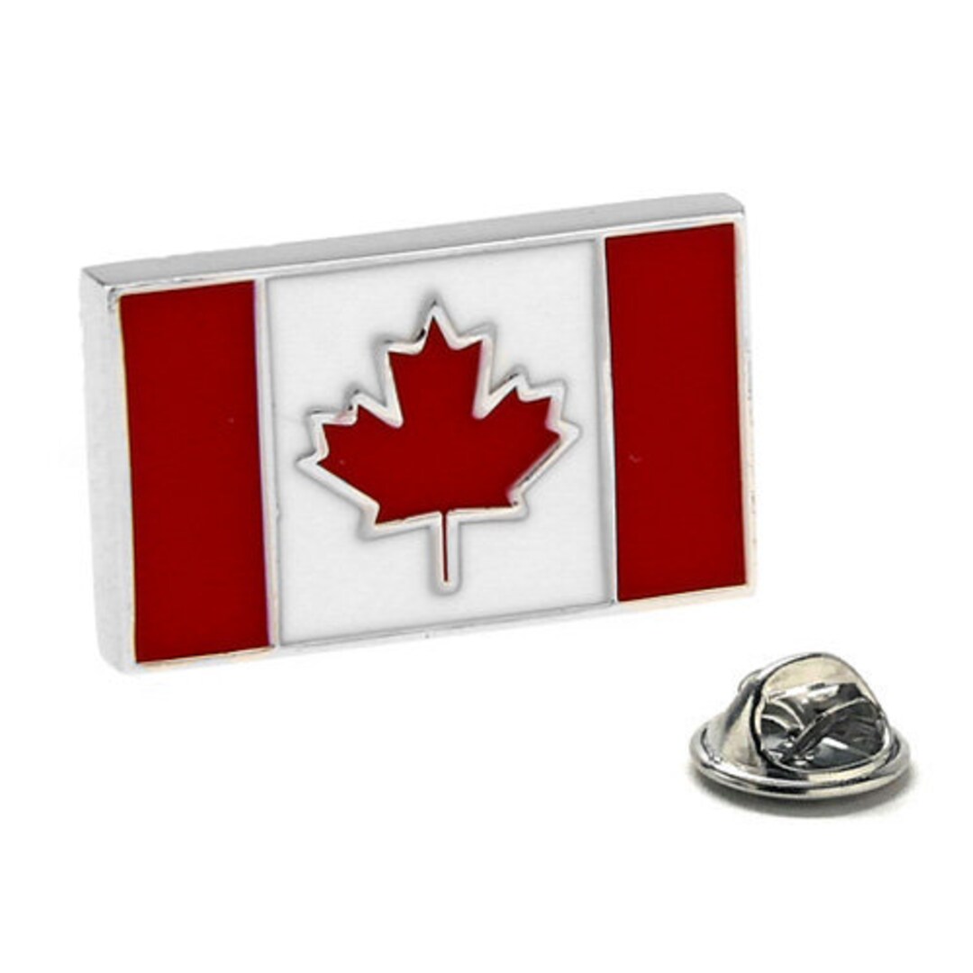 Canada Flag Red White Enamel Pin Design the National Flag of Canada ...