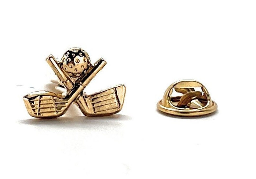 Lapel Pin Golf Clubs and Ball Enamel Pin Gold Golfers Dream - Etsy