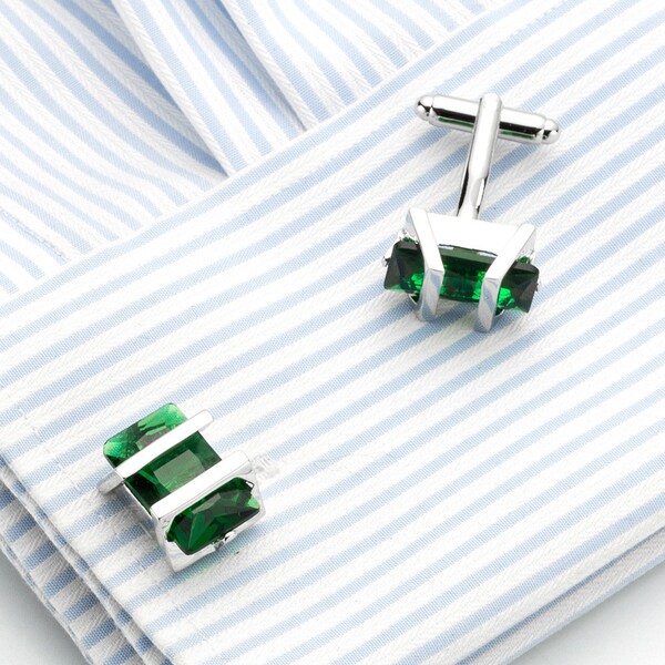 Green Cufflinks - Etsy