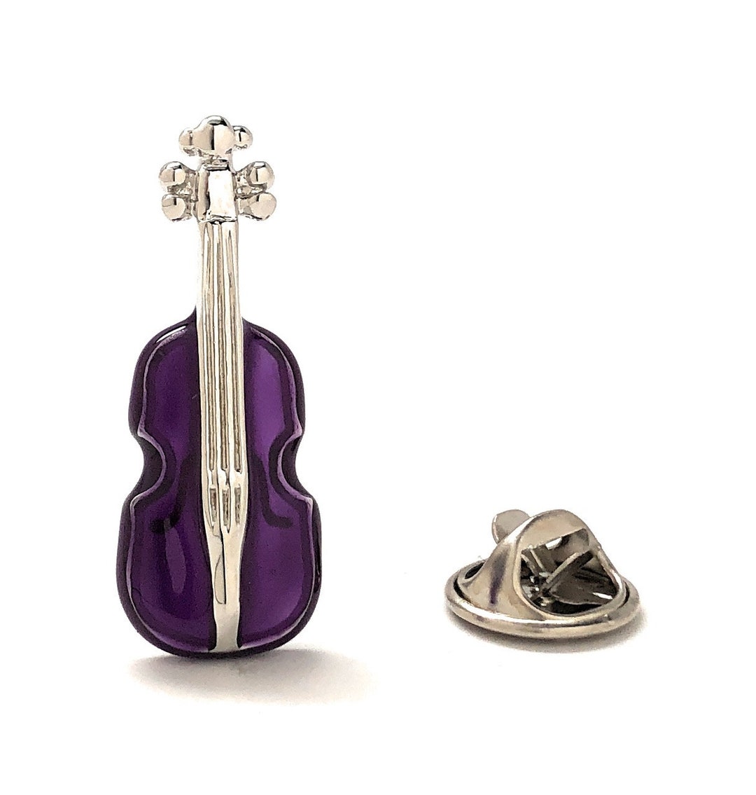 Purple Violin Pin Fiddle Lapel Pin Music Instrument Musical String ...