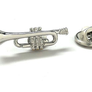 Silver Trumpet Pin Jazz Band Lapel Pin Tie Tack - Etsy