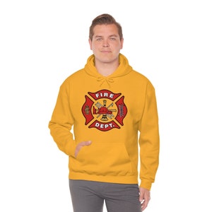 Fireman Hoodie Fire Department Sweatshirt Firemen Premium Unisex Heavy ...