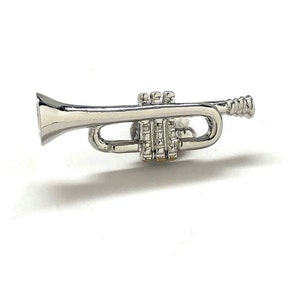 Silver Trumpet Pin Jazz Band Lapel Pin Tie Tack - Etsy