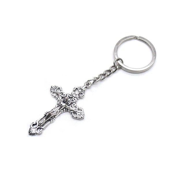 Cross Keychain - Etsy