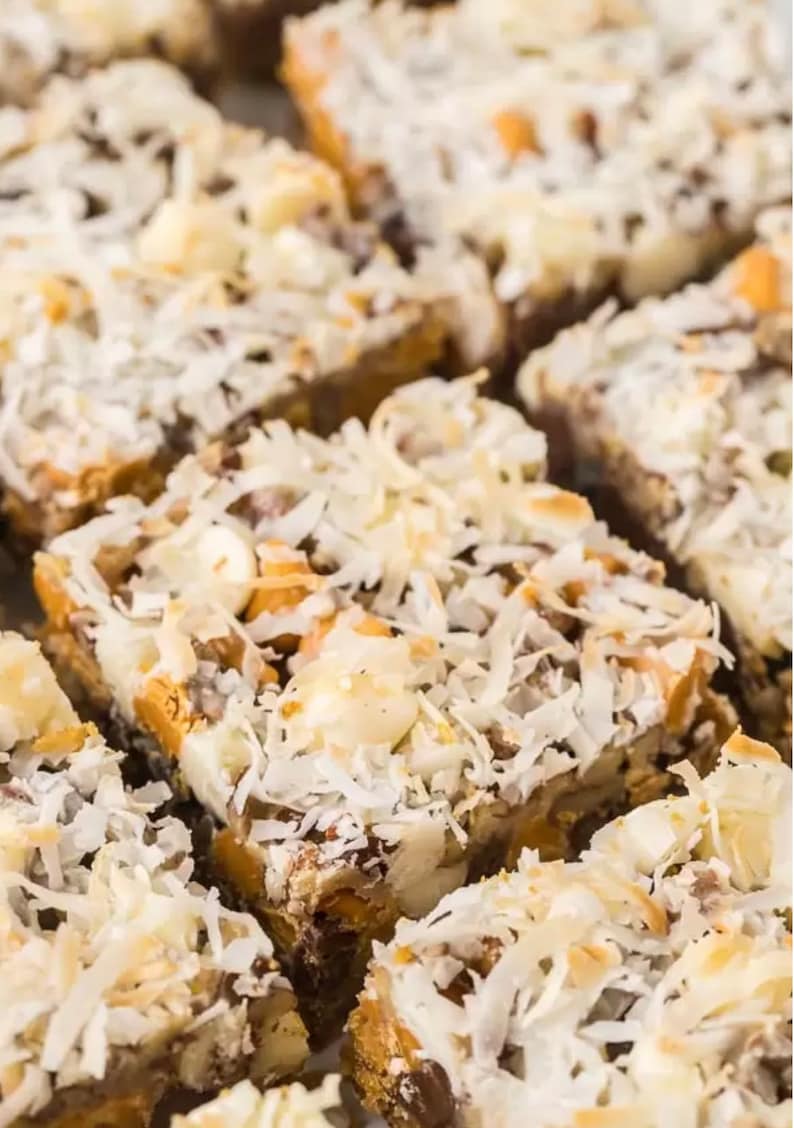 9 Layer Magic Bars ; Dark Chocolate, Butterscotch, Coconut - Etsy