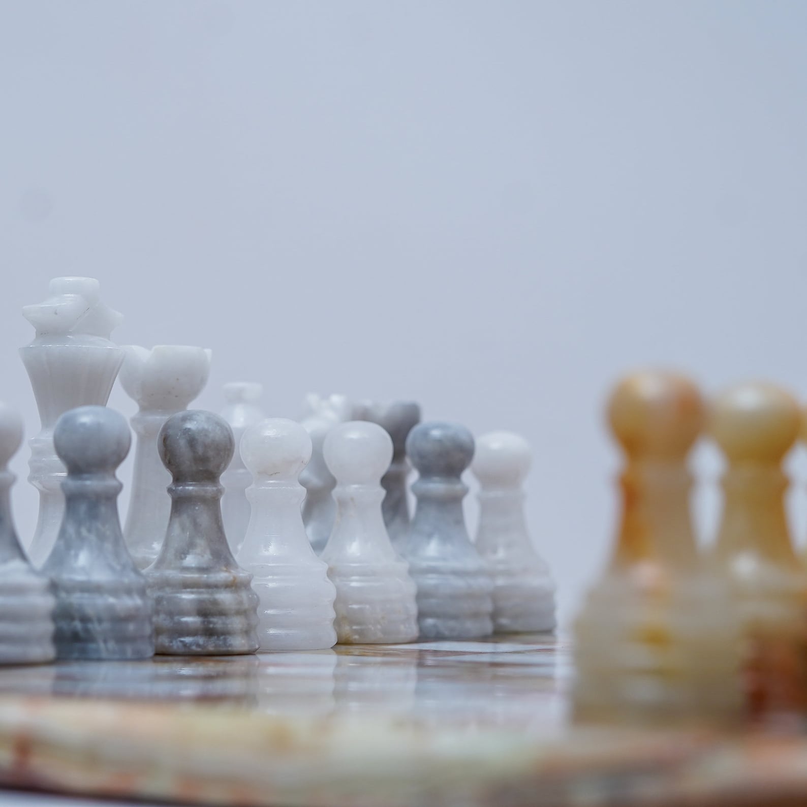 Handmade Marble Chess Set: Elegant Onyx Stone Board (12-inch) With ...