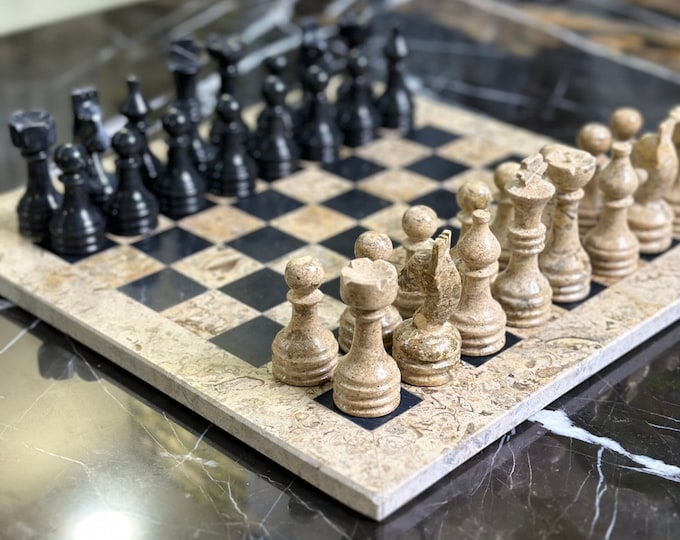 Vintage Marble Chess Set | Handmade Chess Set | Gifts for Him, Gifts ...