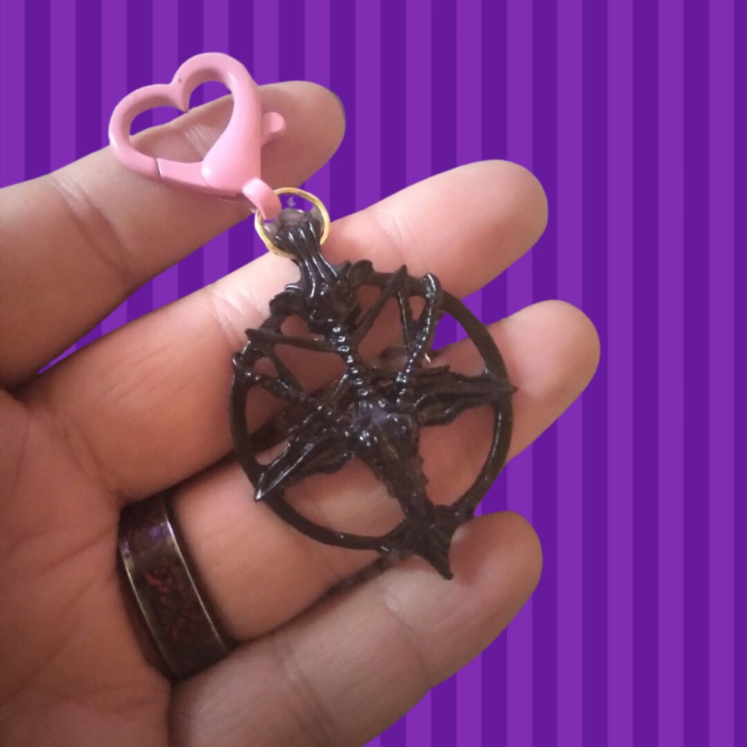 Cute Goth Goat Satan Keychain, Dark Art , Pastel Jewelry Accessorie - Etsy
