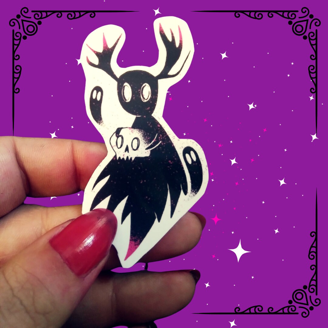 My Inner Demon Black Sticker. Cute Goth Monster Sticker, Supernatural ...