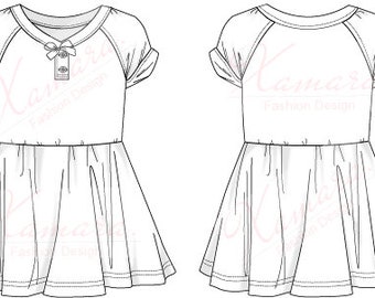 Flat Technical Drawing Illustration - Etsy