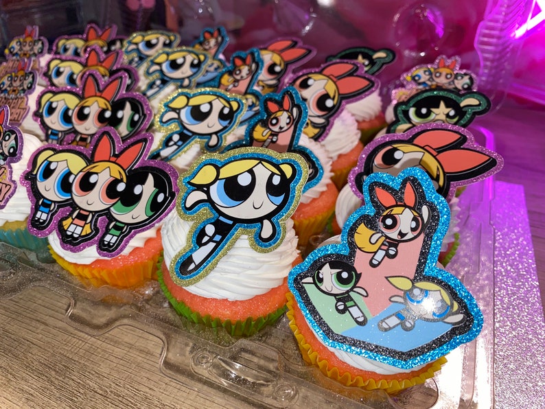 Powderpuff Girl Cupcake Toppers - Etsy