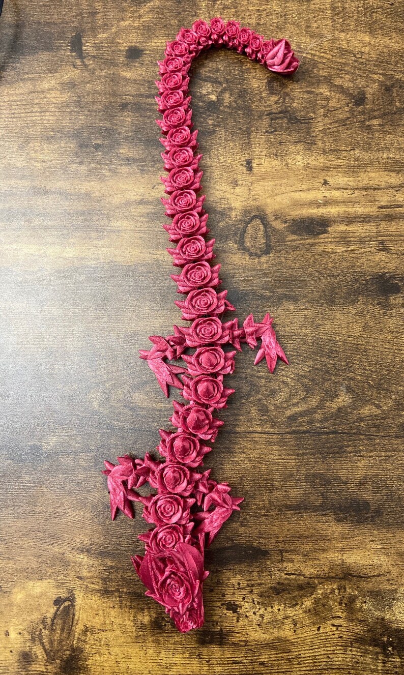 3D Printed Articulated Rose Dragon Fidget Toy Many Color - Etsy