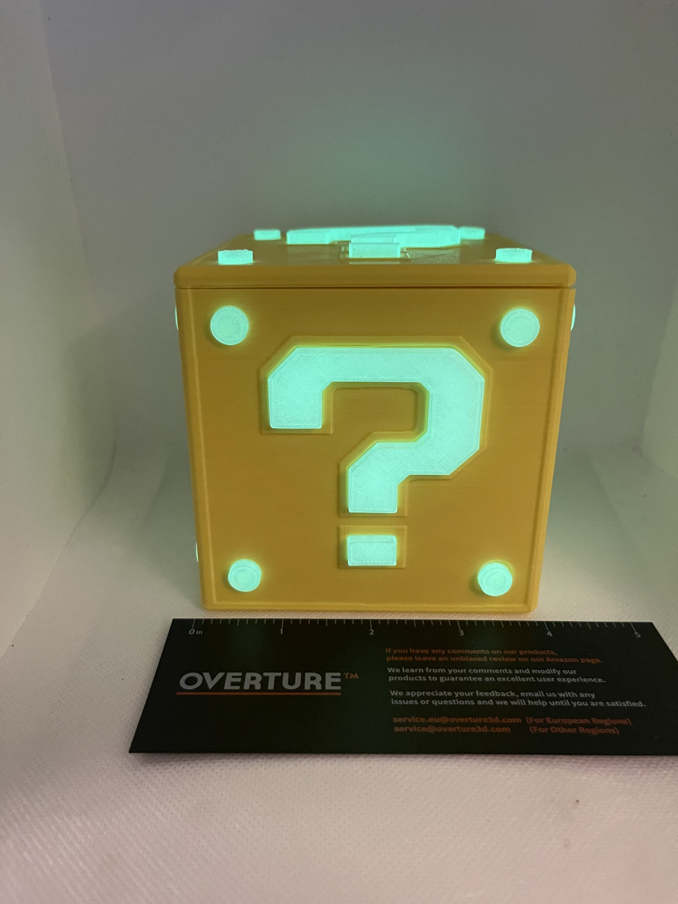 3d Printed Mario Question Block - Etsy