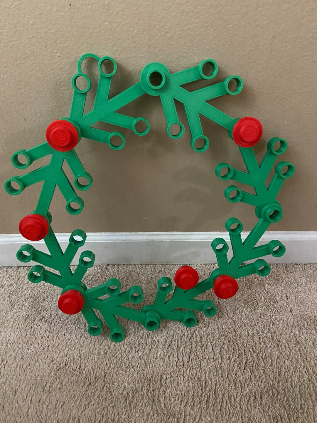 LEGO Inspired 3D Printed Holly Leaf Wreath - Etsy