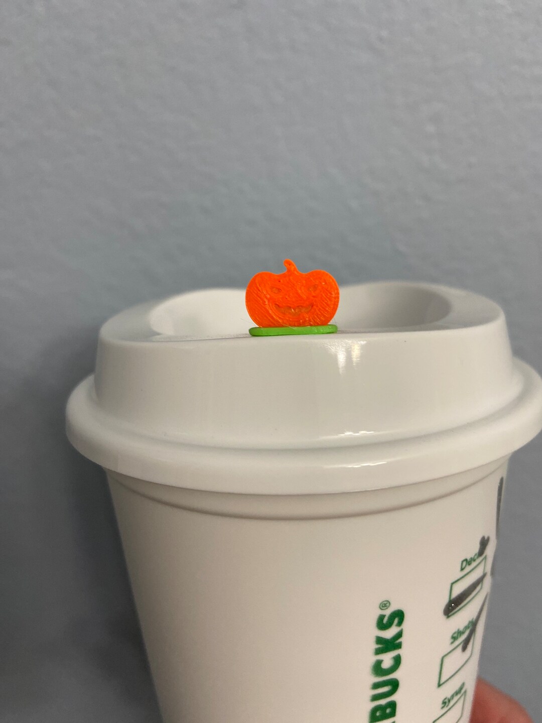 3D Printed Pumpkin Coffee Spill Stopper Straw Stopper-accessory-charm ...