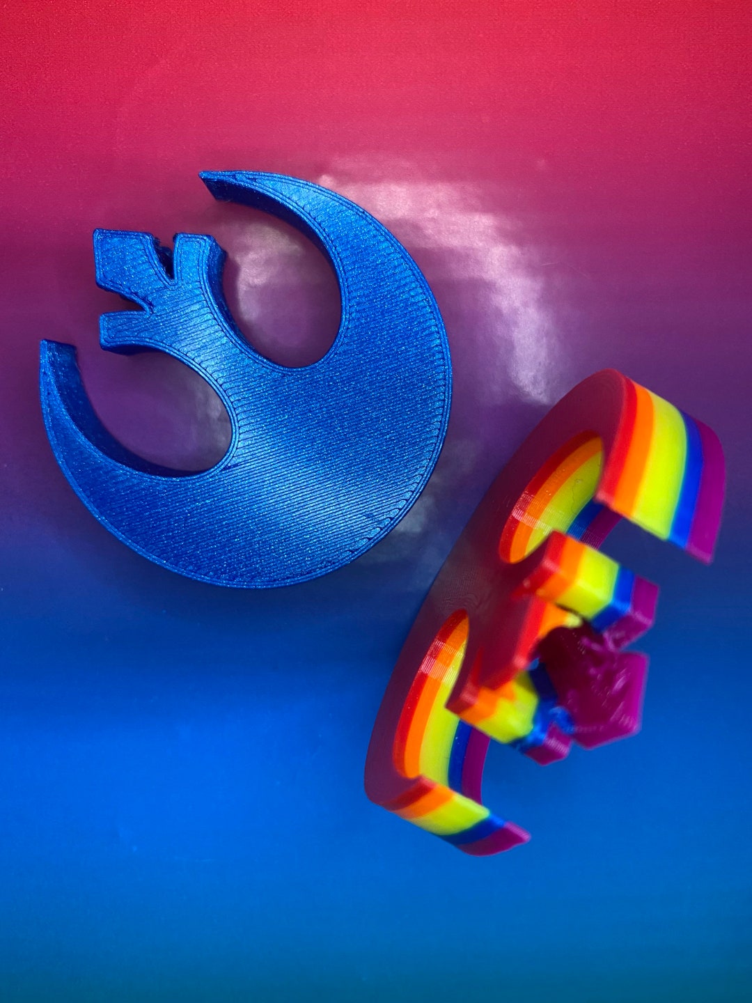 3D Printed Rebel or Empire Inspired Pride Straw Buddy Straw - Etsy