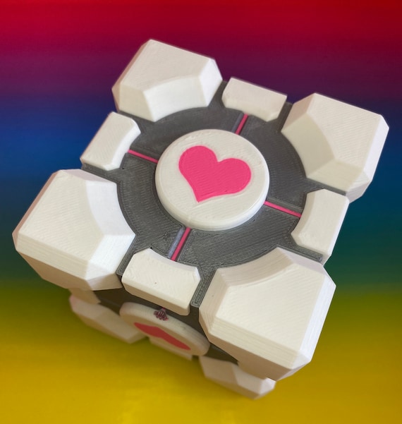 Companion Cube Weighted Companion Cube Plush Glitch Gear