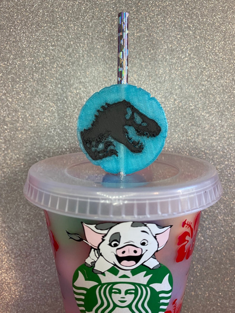 3D Printed Jurassic Park Straw Buddy Straw - Etsy