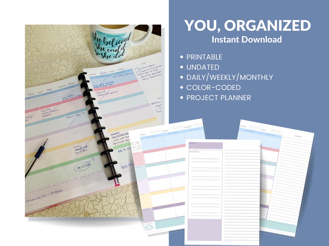PRINTABLE Adult ADHD Planner Life ORGANIZER Productivity | Etsy