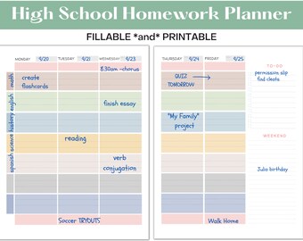ADHD Planner for Kids ADHD Coping Skills Printable - Etsy