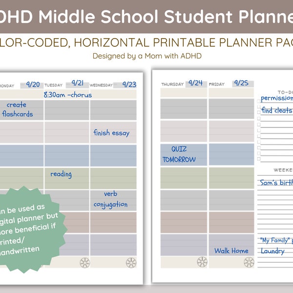 Schedule Adhd Agenda - Etsy UK