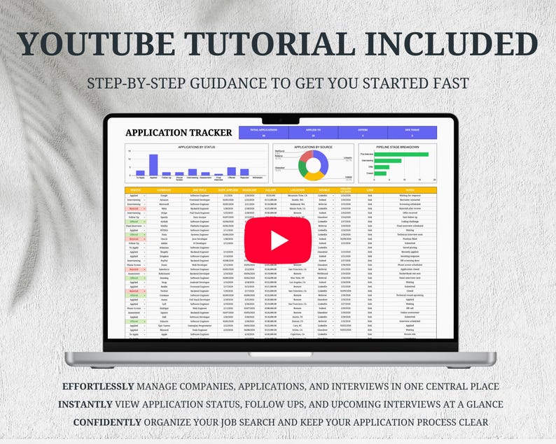 Job Application Tracker Spreadsheet Google Sheets Job Search Planner ...