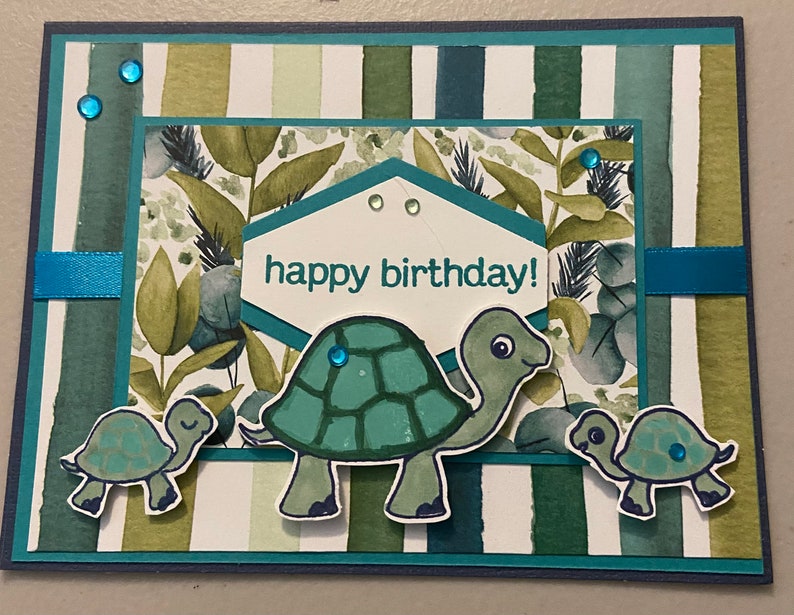 Turtle Fun Birthday Card - Etsy