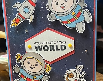 Handmade Card - Out of This World Birthday - Etsy