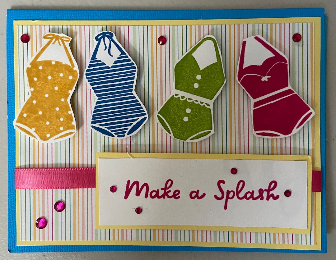 Make A Splash - Handmade Birthday Card - Etsy