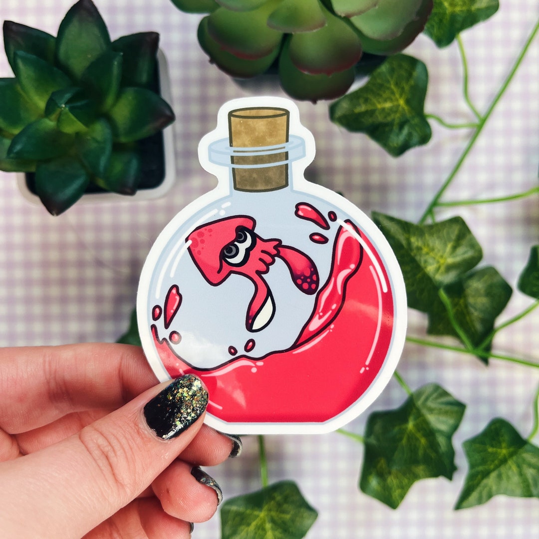 Splatoon Bottle Sticker Splatoon 2 Splatoon 3 Vinyl Sticker Ink Bottle ...