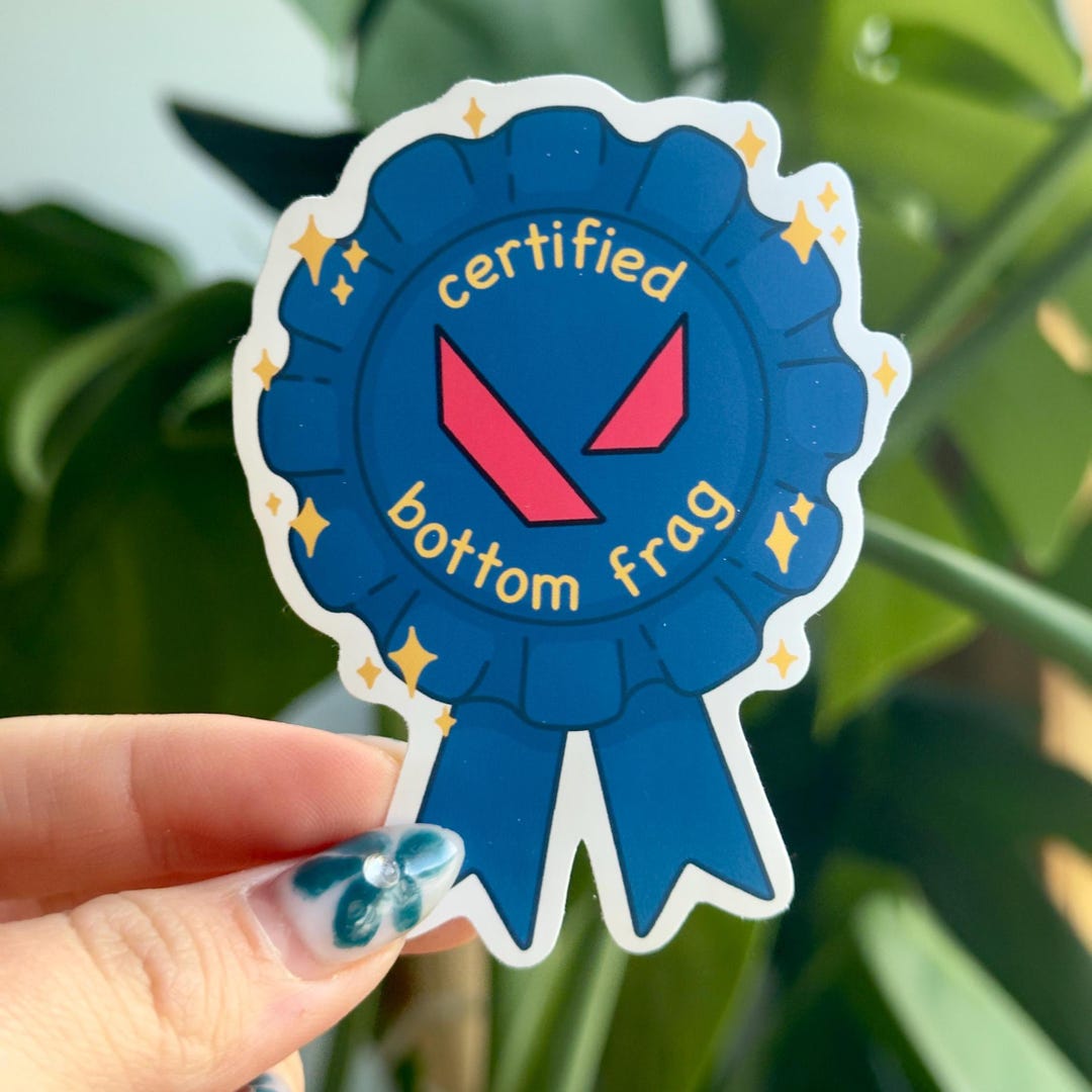 Bottom Frag Valorant Sticker | Gaming Sticker | Gamer Sticker ...